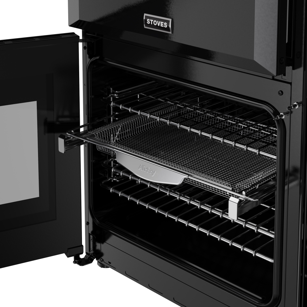 Stoves DX RCA RICH 90DF BLK 90cm Dual Fuel Range Cooker, Black, A Rated ...