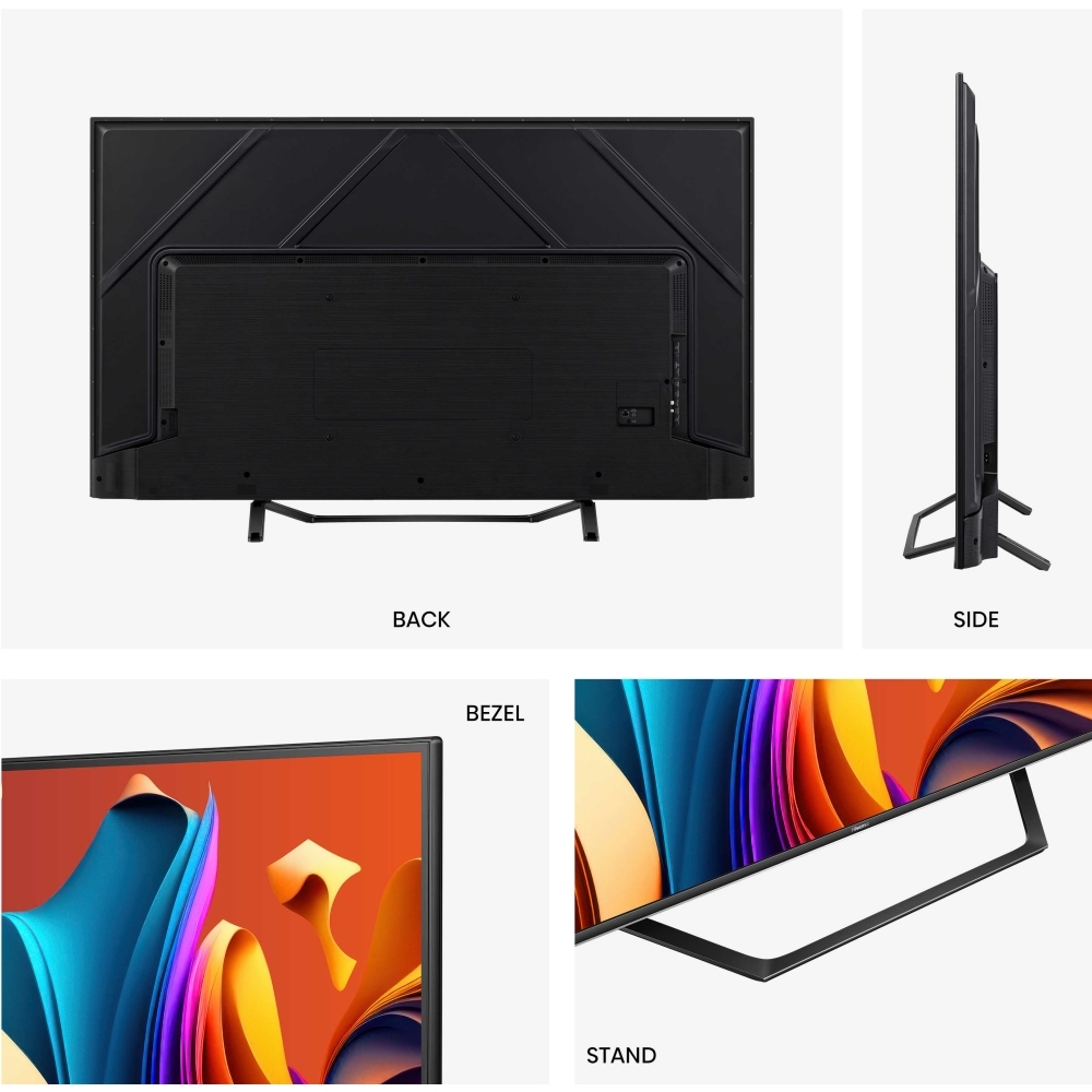 Hisense 50A7NQTUK 50" 4K QLED Smart TV, 4K Ultra HD, Grey, E Rated ...