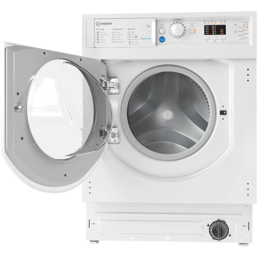Indesit BIWMIL71252UKN Integrated Washing Machine, 7kg, 1200 Spin ...