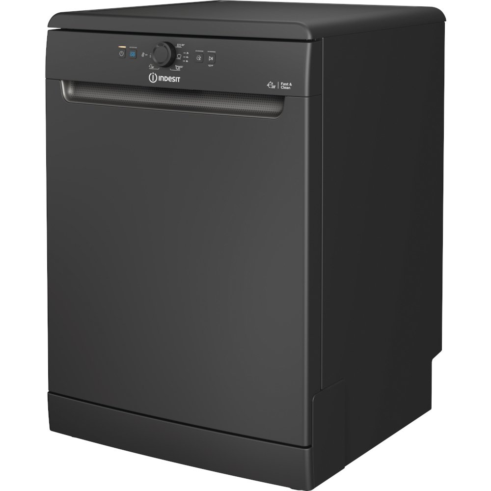 Indesit D2FHK26BUK Dishwasher, 14 Place Settings, Black, E Rated ...