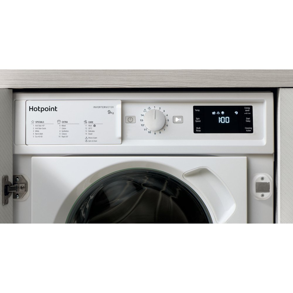 Hotpoint BIWMHG91485UK Integrated Washing Machine, 9kg, 1400 Spin ...