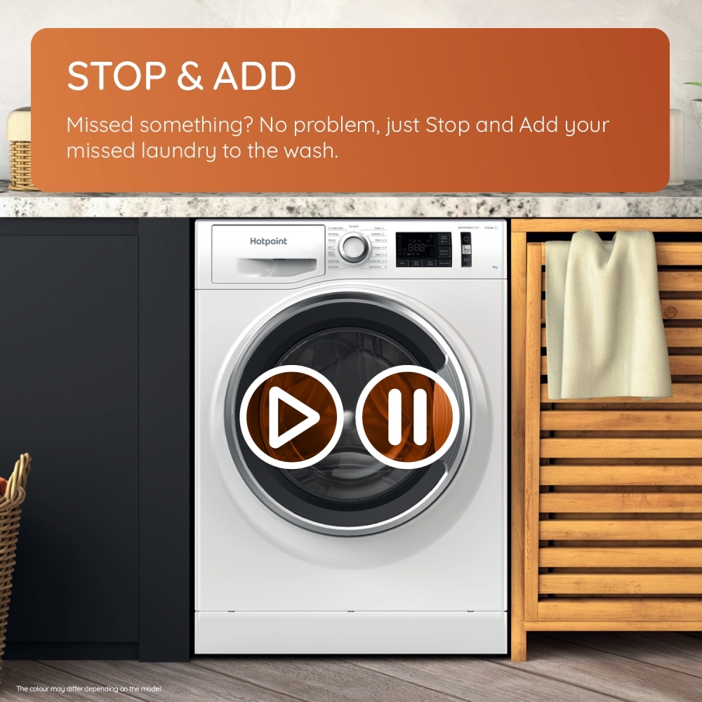 Hotpoint NM11 948 GC A UK Washing Machine, 9kg, 1400 Spin, Grey, A ...