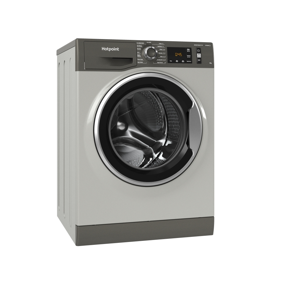 Hotpoint NM11 948 GC A UK Washing Machine, 9kg, 1400 Spin, Grey, A ...