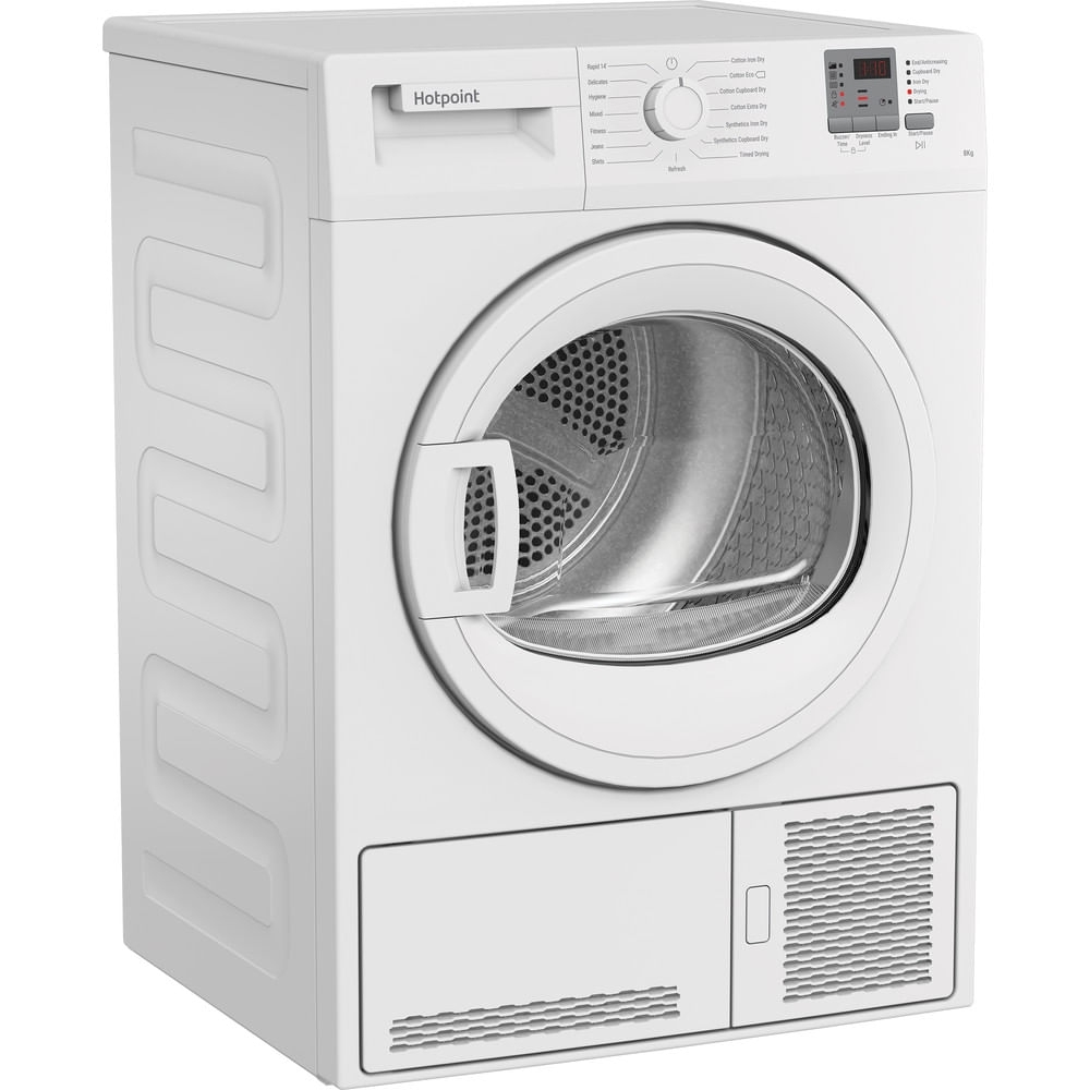Hotpoint C HD C82 WWGD UK Condenser Tumble Dryer, 8kg, White, B Rated ...