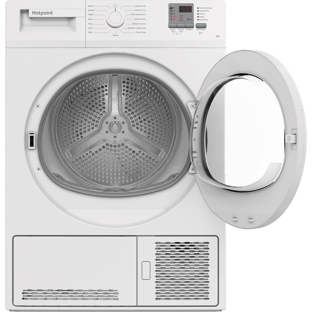 Hotpoint C HD C82 WWGD UK Condenser Tumble Dryer, 8kg, White, B Rated ...