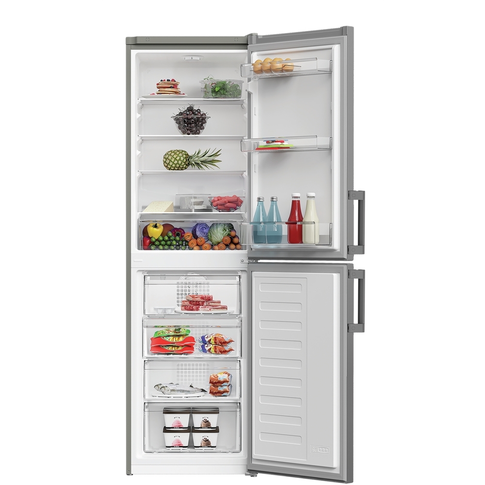 Indesit IKNH 1261 S4UK No Frost Fridge Freezer, 50/50, Silver, E Rated ...