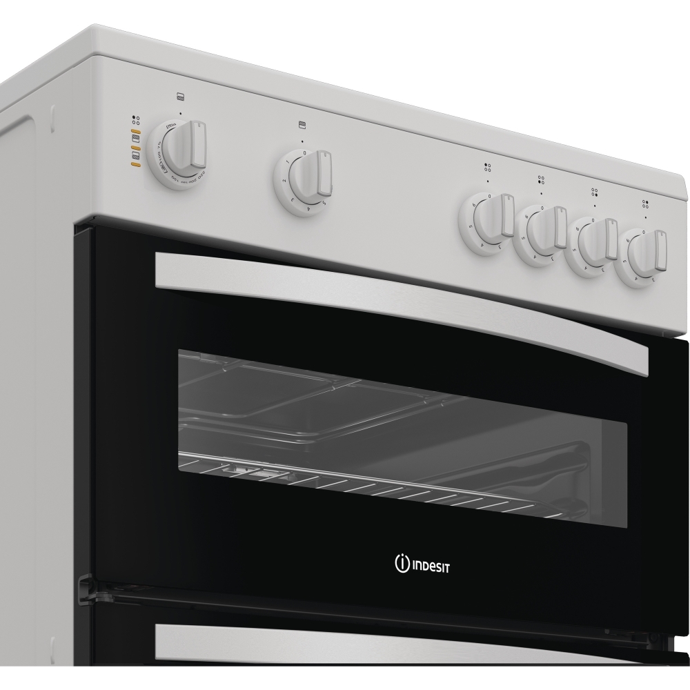 Indesit ITE6VMW Ceramic Electric Cooker with Separate Grill, White, A ...