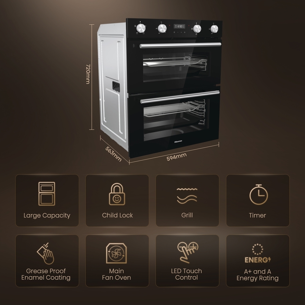 Zanussi double oven with built in microwave store
