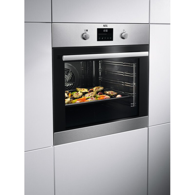 AEG BPS355061M 6000 SteamBake Built-In Electric Single Oven with ...