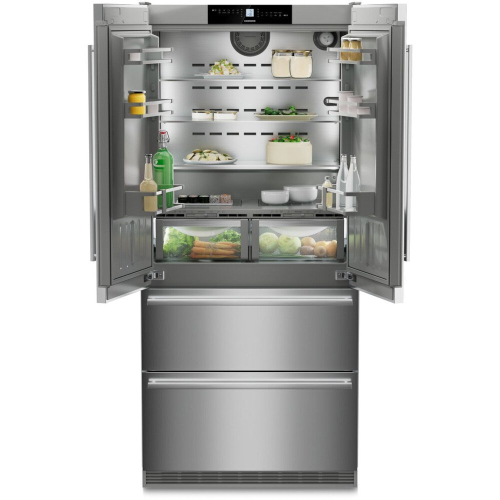 Liebherr CBNste 8872 American Fridge Freezer, Plumbed, Silver, E Rated ...
