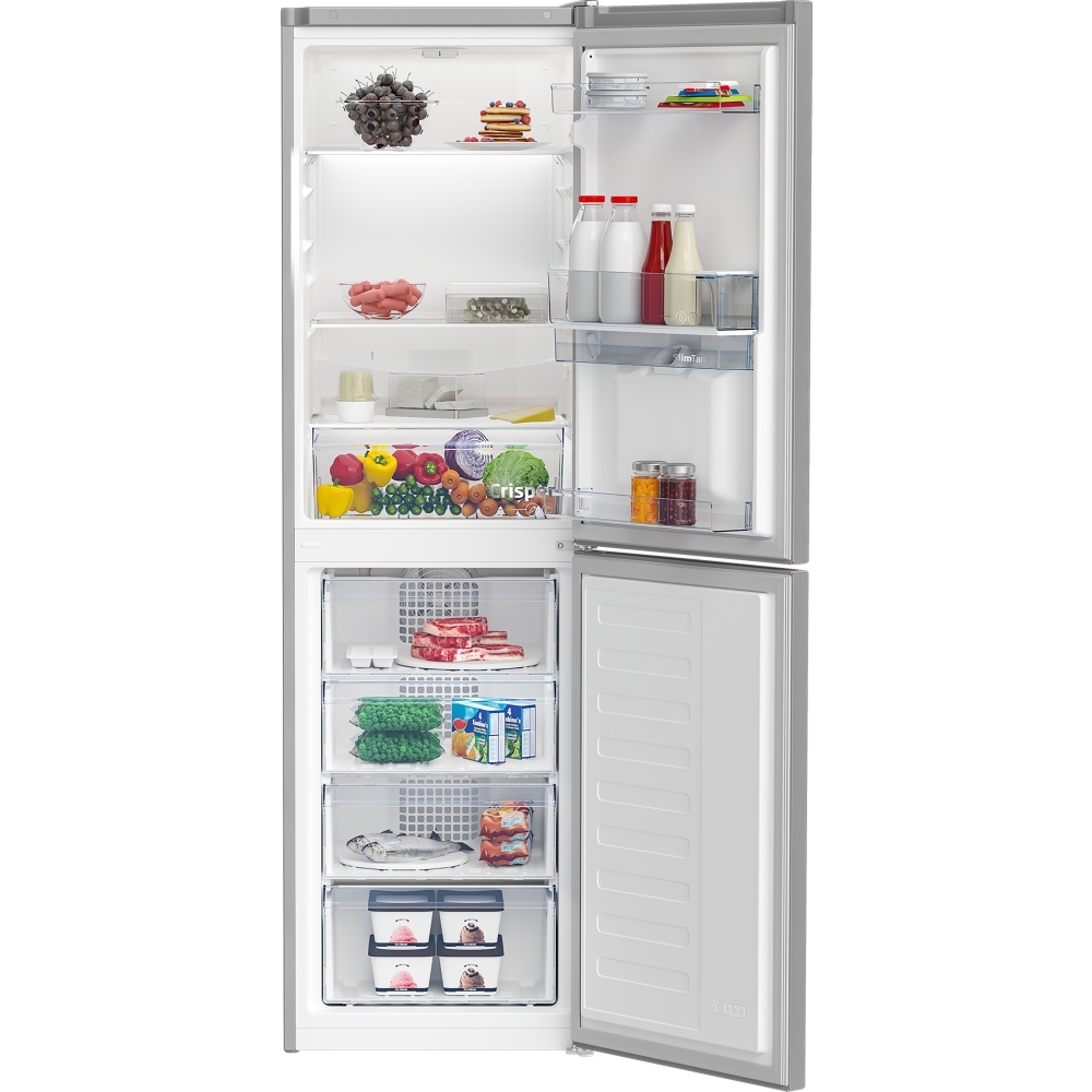 Beko CFG4582DS Frost Free Fridge Freezer, 50/50, Silver, E Rated ...