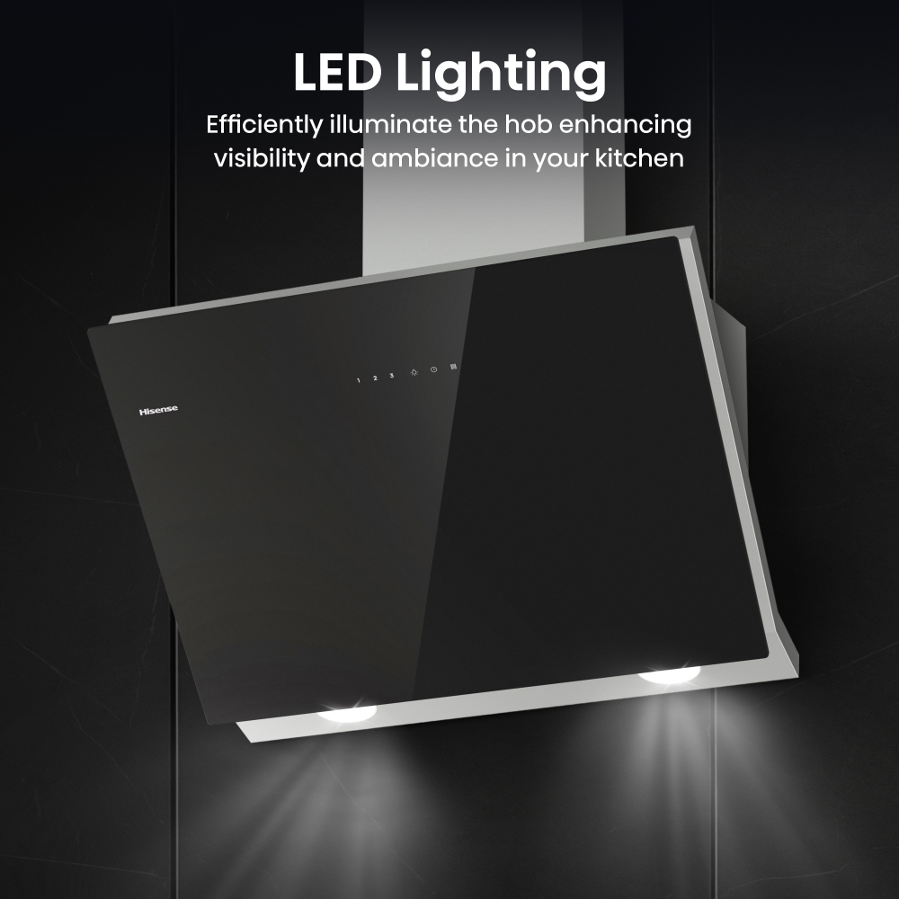 Hisense CH6IN14BXBUK 60cm Chimney Cooker Hood, Black, A Rated | Marks ...