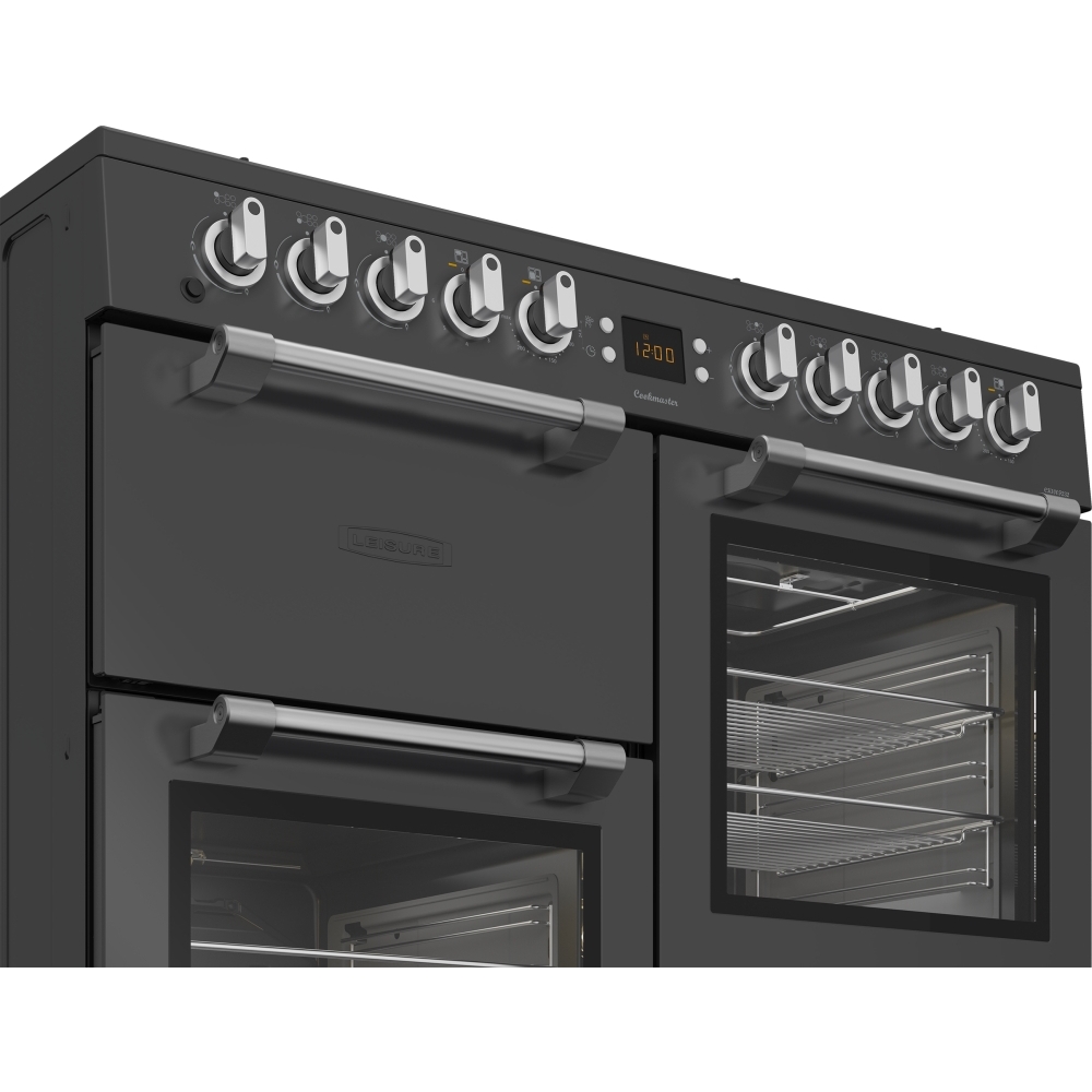 Leisure CK100F232T Cookmaster 100cm Dual Fuel Range Cooker, Grey, A ...