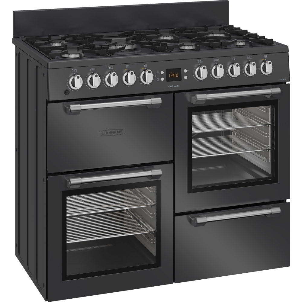 Leisure CK100F232T Cookmaster 100cm Dual Fuel Range Cooker, Grey, A ...