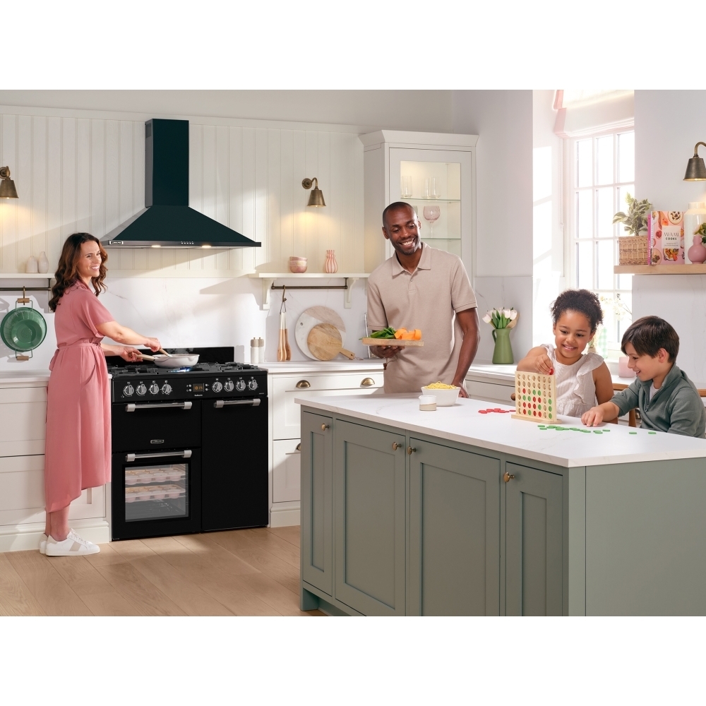 Leisure CK90F232K Cookmaster 90cm Dual Fuel Range Cooker, Black, A ...