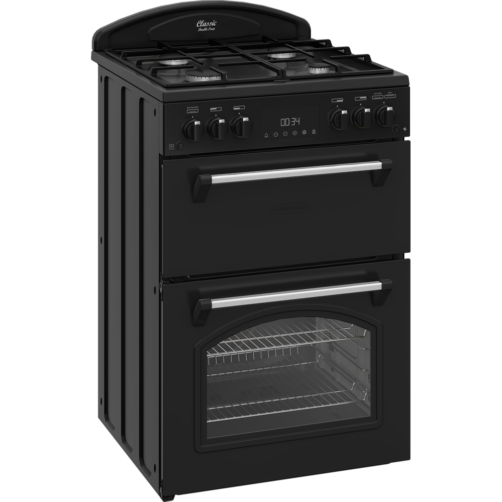 Leisure CLB60GCK Classic Gas Cooker with Double Oven, Black, A Rated ...