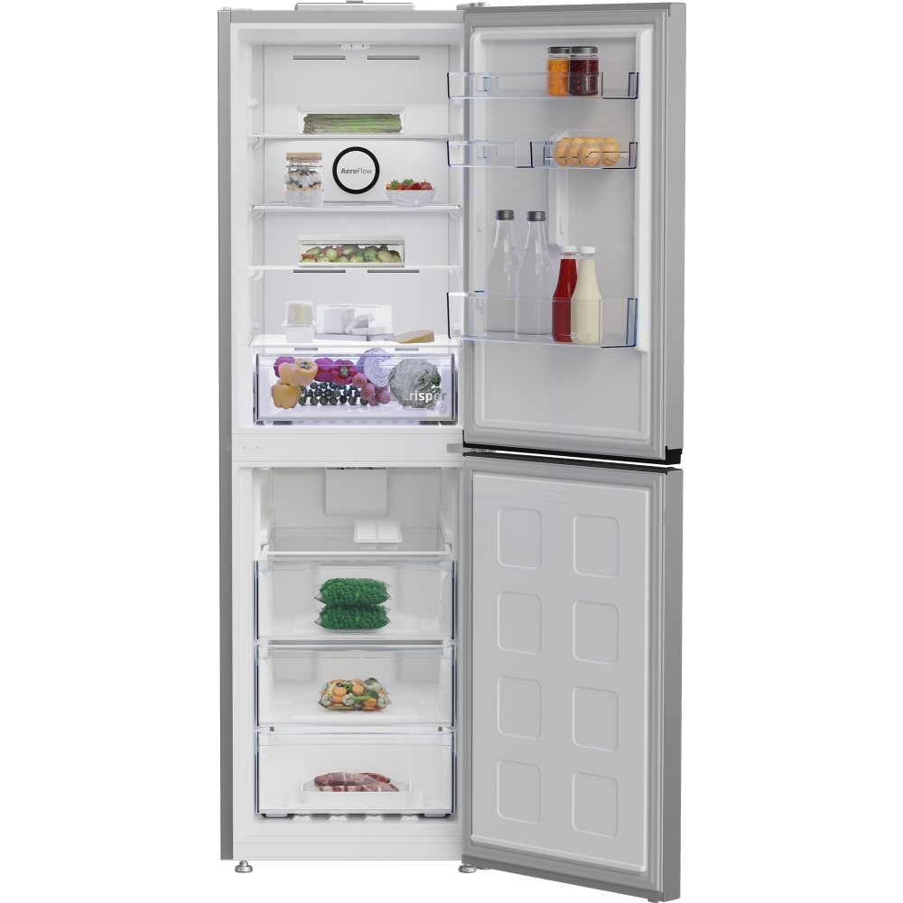 Beko CNG4692S No Frost Fridge Freezer, 50/50, Silver, E Rated | Marks ...