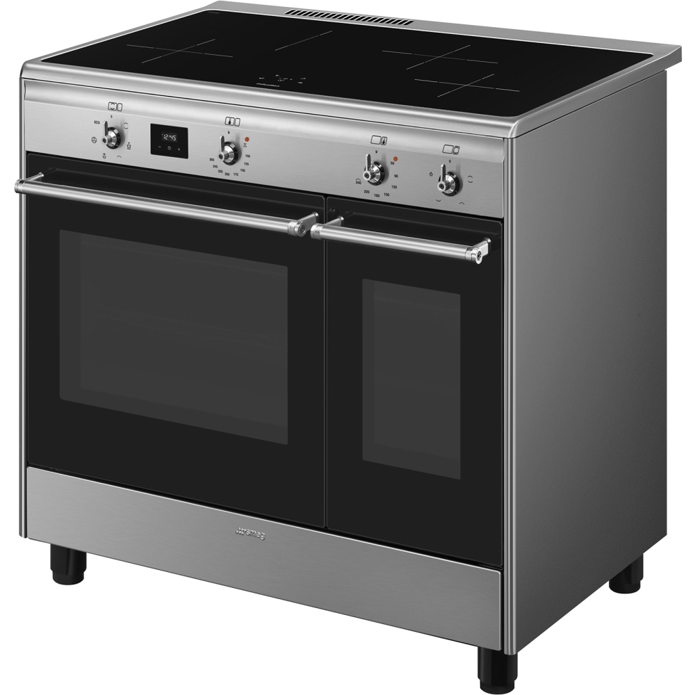 Smeg CX92IM Concert 90cm Induction Range Cooker, Stainless Steel, A ...