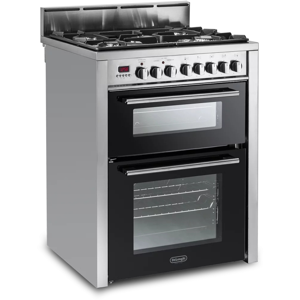 DeLonghi DDC 707-DF Modern 70cm Dual Fuel Range Cooker, Stainless Steel ...