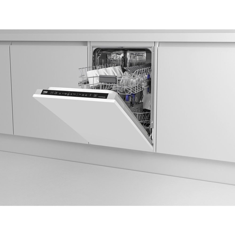 Beko DIS16R10 Fully Integrated Slimline Dishwasher 10 Place Settings E Rated Marks Electrical