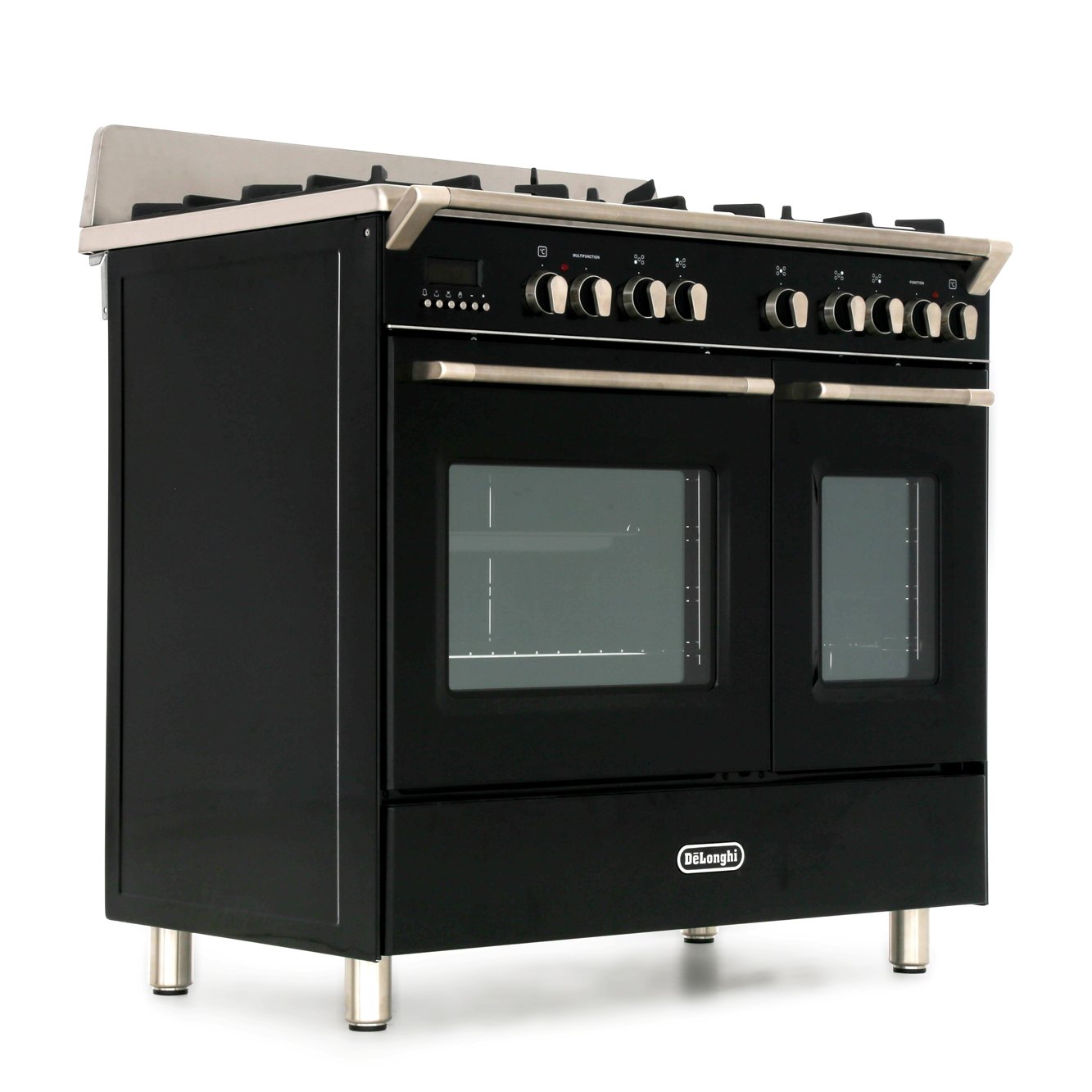 DeLonghi DVTR 906-DF/BL 90cm Dual Fuel Range Cooker, Stainless Steel, A ...