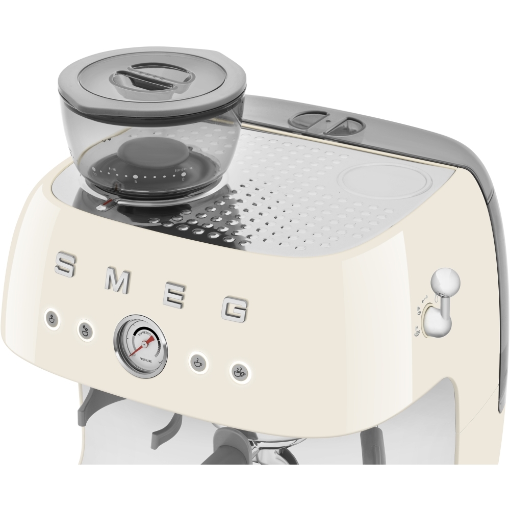 Smeg EGF03CRUK Retro Espresso Coffee Machine with Grinder & 20 Bar Pump ...