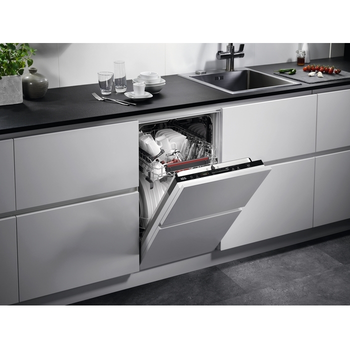 AEG FSE62407P 6000 SatellieClean Fully Integrated Slimline Dishwasher ...