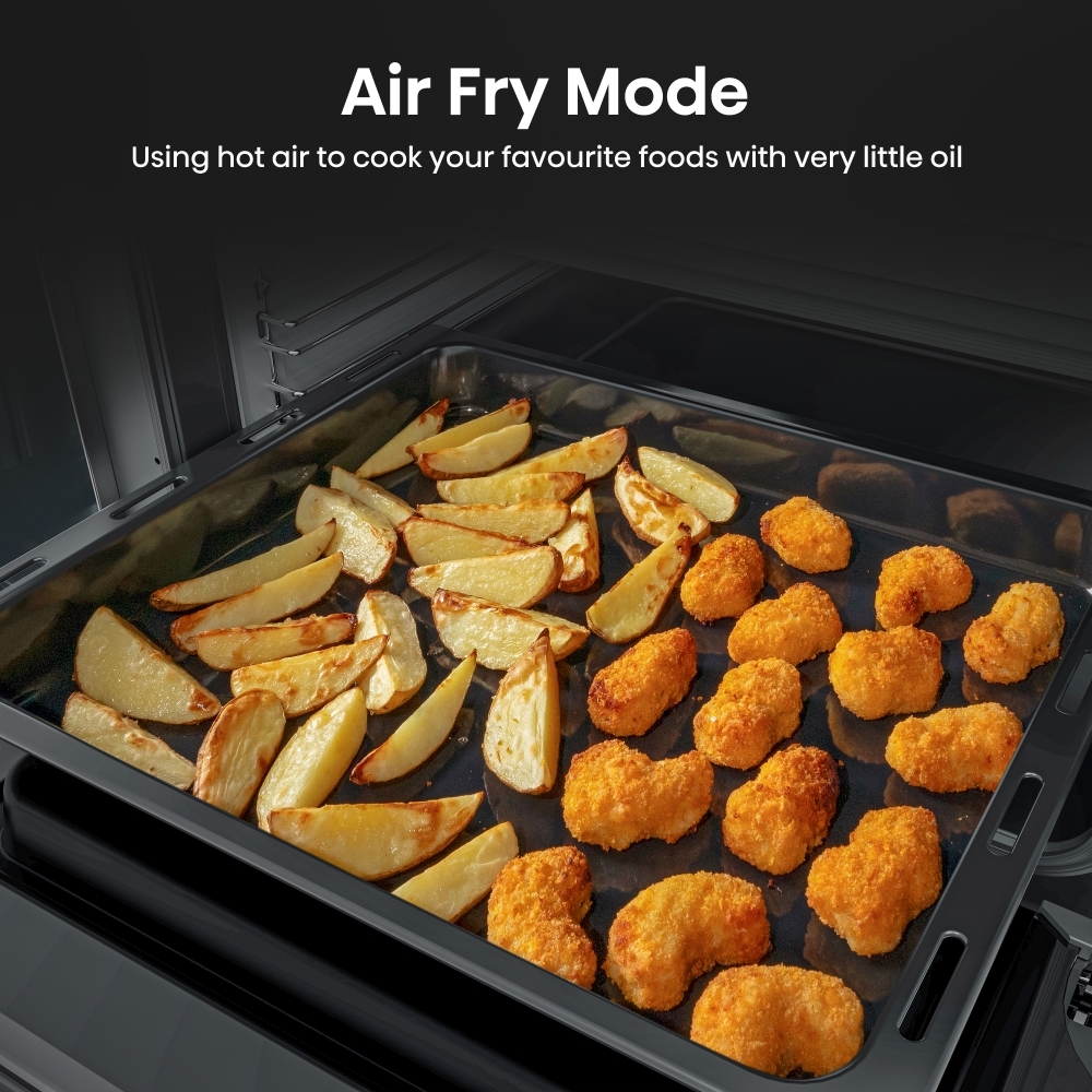 Hisense HDCEC5C10B Ceramic Electric Cooker with Double Oven, Black, A ...