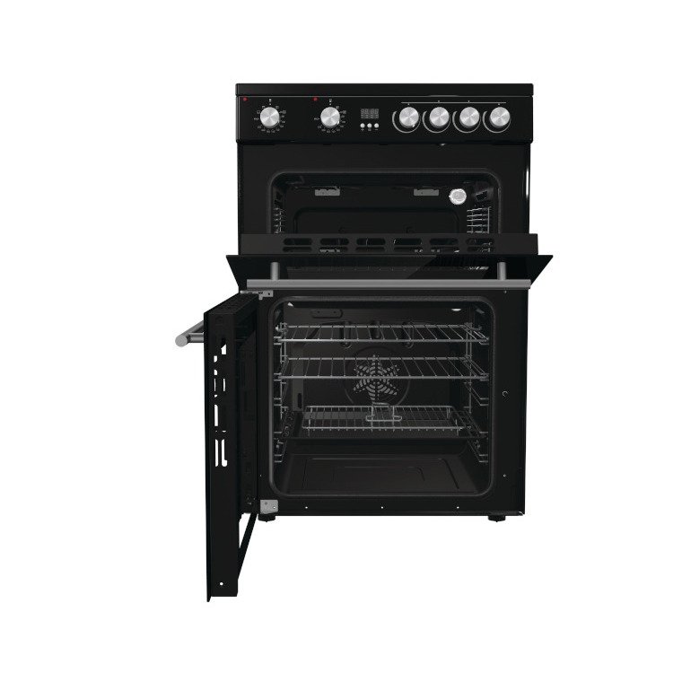 Hisense HDE3211BBUK Ceramic Electric Cooker with Double Oven, Black, A ...