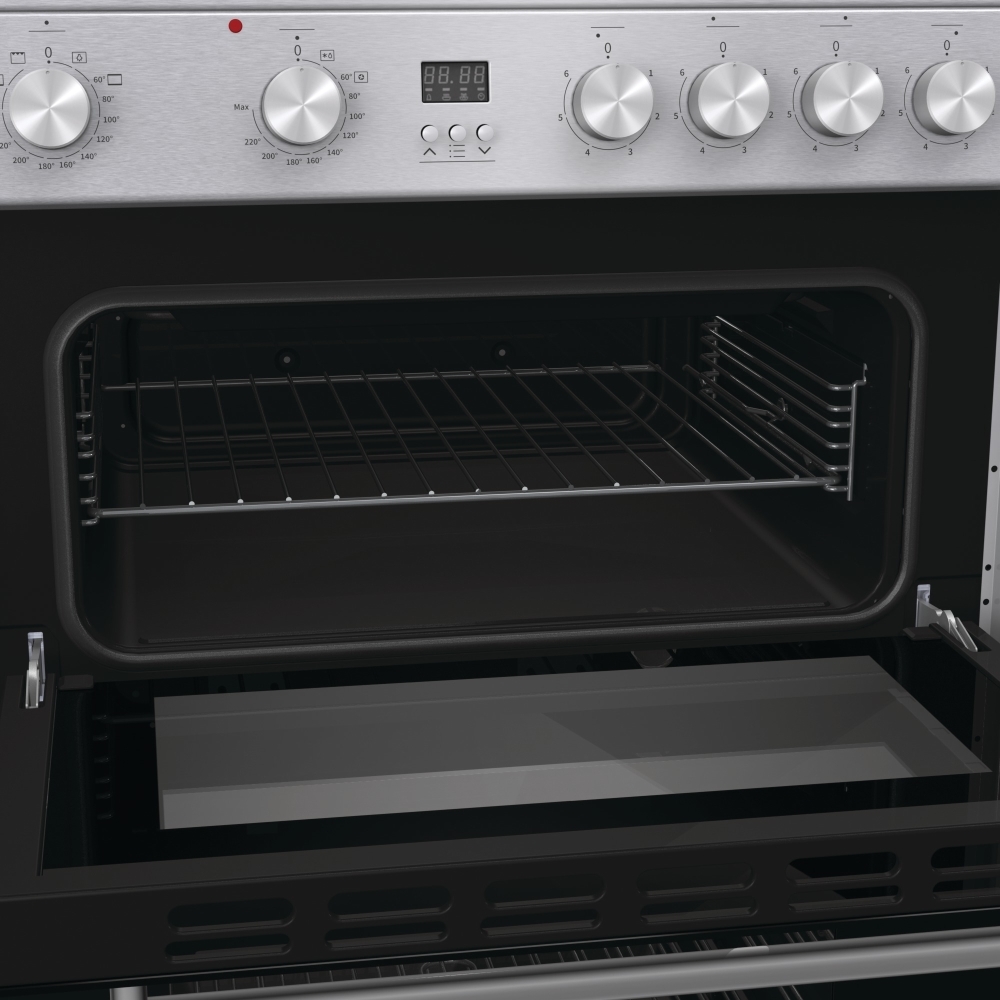 Hisense HDE3211BXUK Ceramic Electric Cooker with Double Oven, Stainless ...