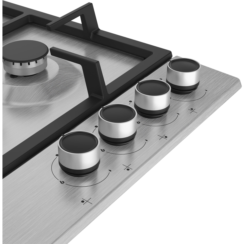 Beko HIAW64225SX 58cm 4 Burner Gas Hob, Stainless Steel | Marks Electrical