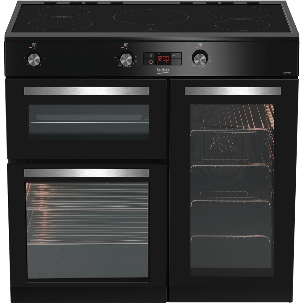 Beko KDVI90K 90cm Induction Range Cooker, Black, A Rated | Marks Electrical