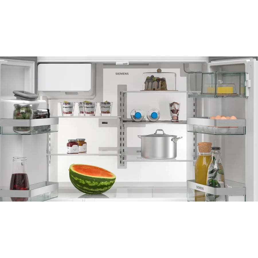 Siemens KF96DPXEA iQ700 American Fridge Freezer, Brushed Black Steel ...