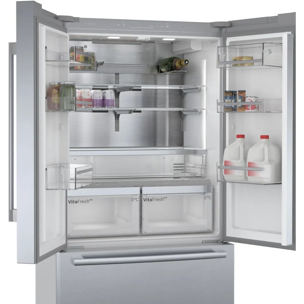 Bosch KFF96PIEP Series 8 American Fridge Freezer, Plumbed, Stainless ...