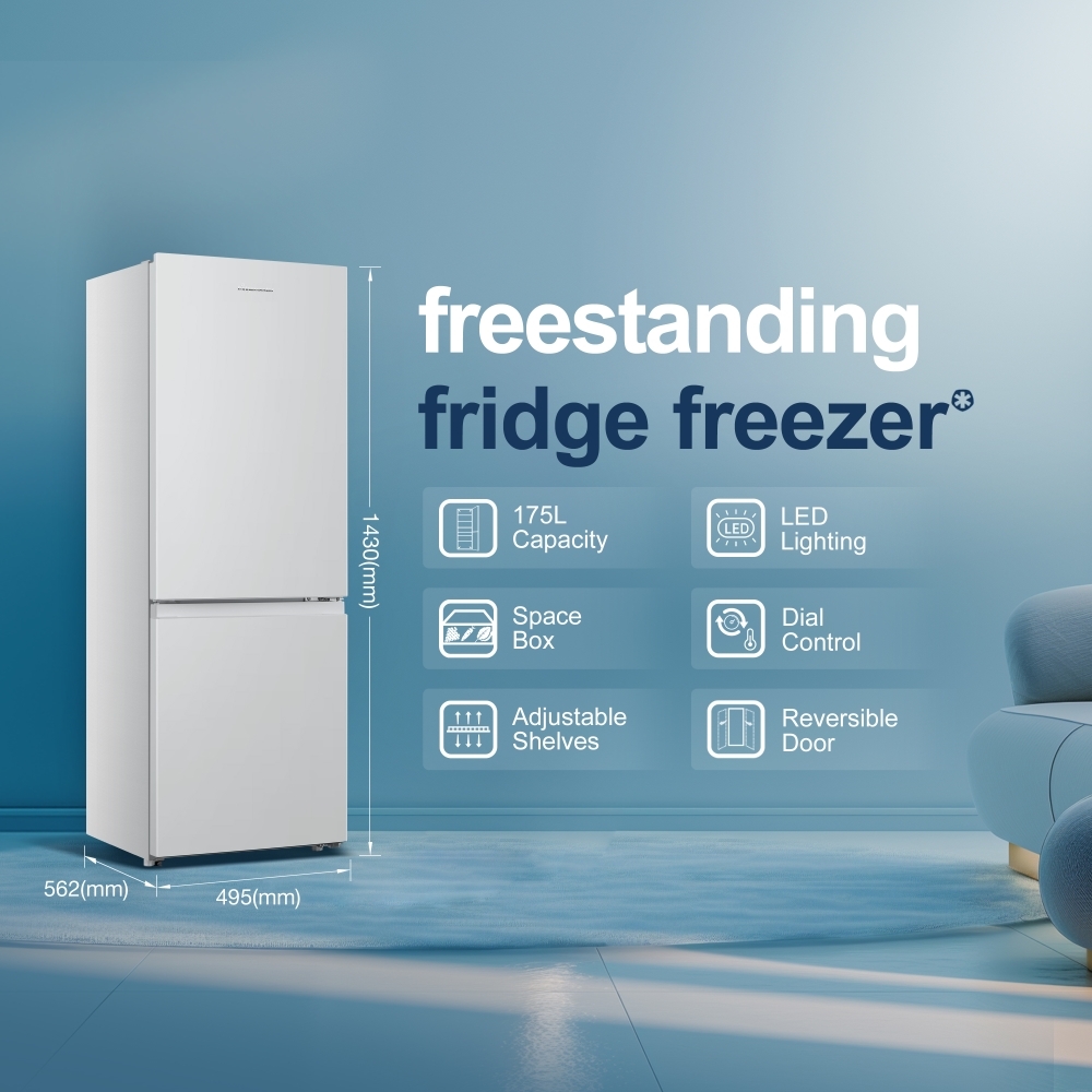 Fridgemaster MC50165E Static Fridge Freezer, 70/30, White, E Rated ...