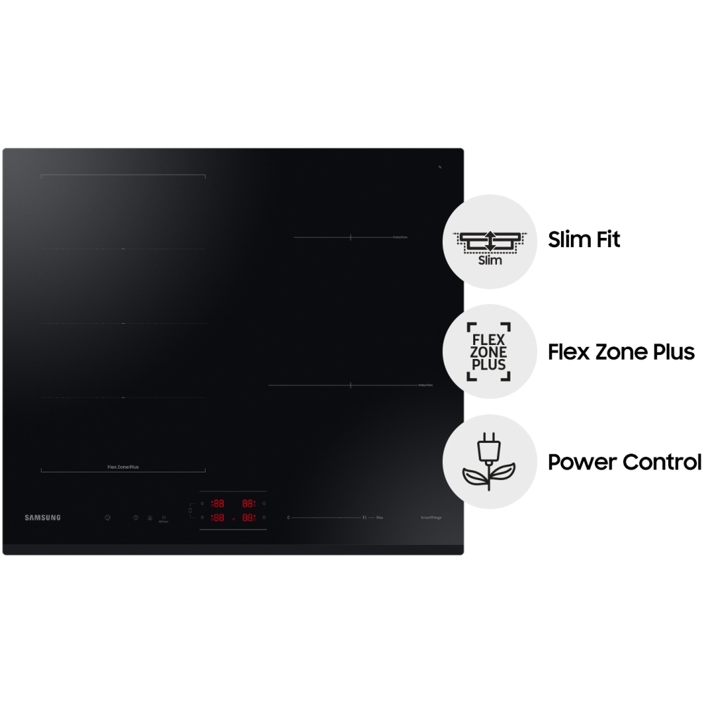 Samsung NZ64B6056GK Series 6 59cm Smart Induction Hob with Flex Zone ...