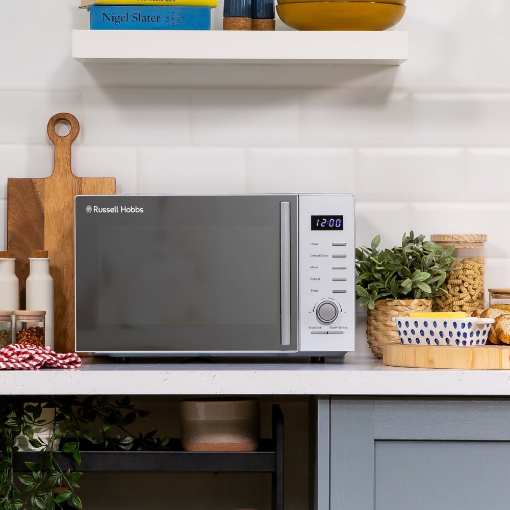 Russell Hobbs RHM2348S Microwave, Silver | Marks Electrical