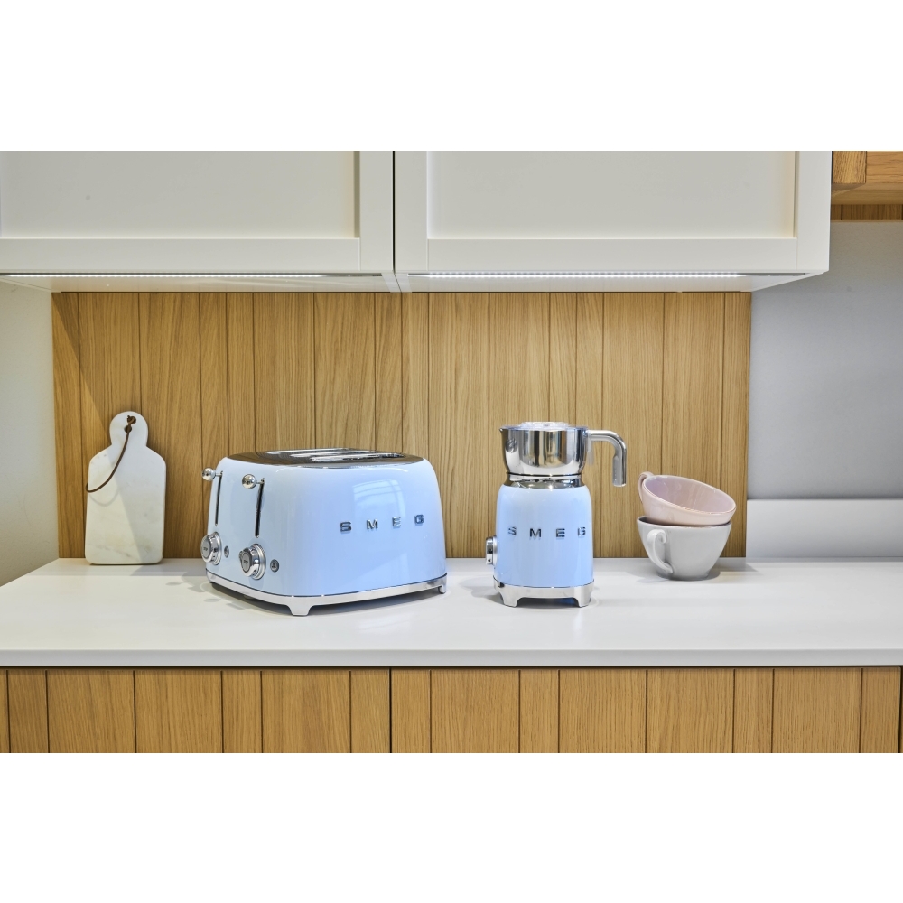 Smeg TSF03PBUK Retro Toaster, 4 Slice, Blue | Marks Electrical