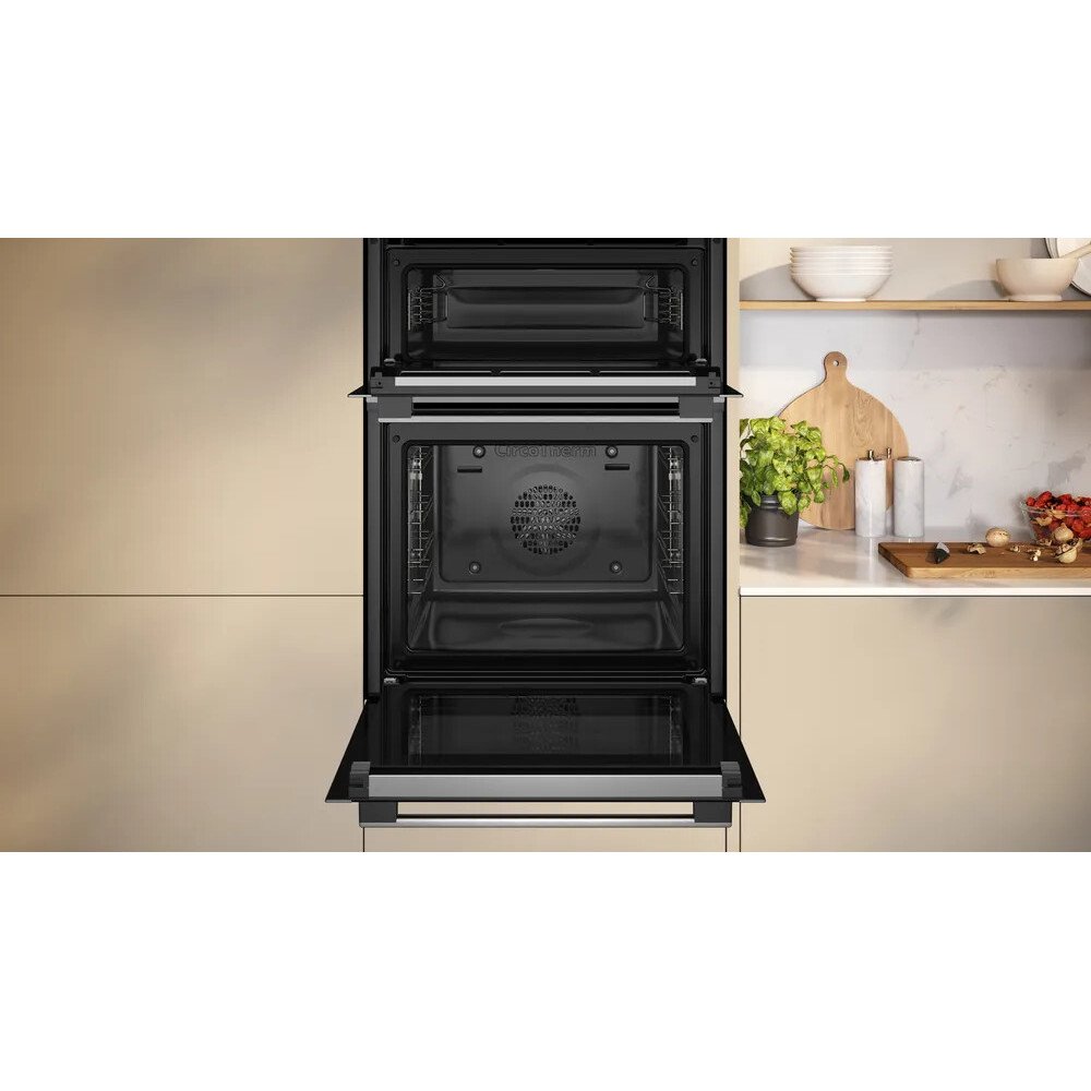 Neff U2ACH7AN7B N50 Built-In Electric Double Oven with Pyrolytic ...