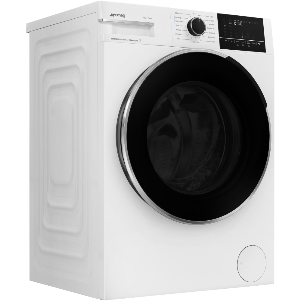 Smeg WNP96SEAUK1 Washing Machine, 9kg, 1600 Spin, White, A Rated ...