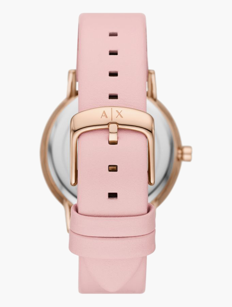 MyRunway | Shop ARMANI EXCHANGE Pink & Rose Gold Round Lola Watch for ...
