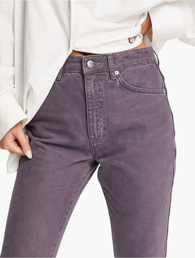 MyRunway | Shop ASOS Purple Mid Rise Exaggerated Flare Jeans for Women ...