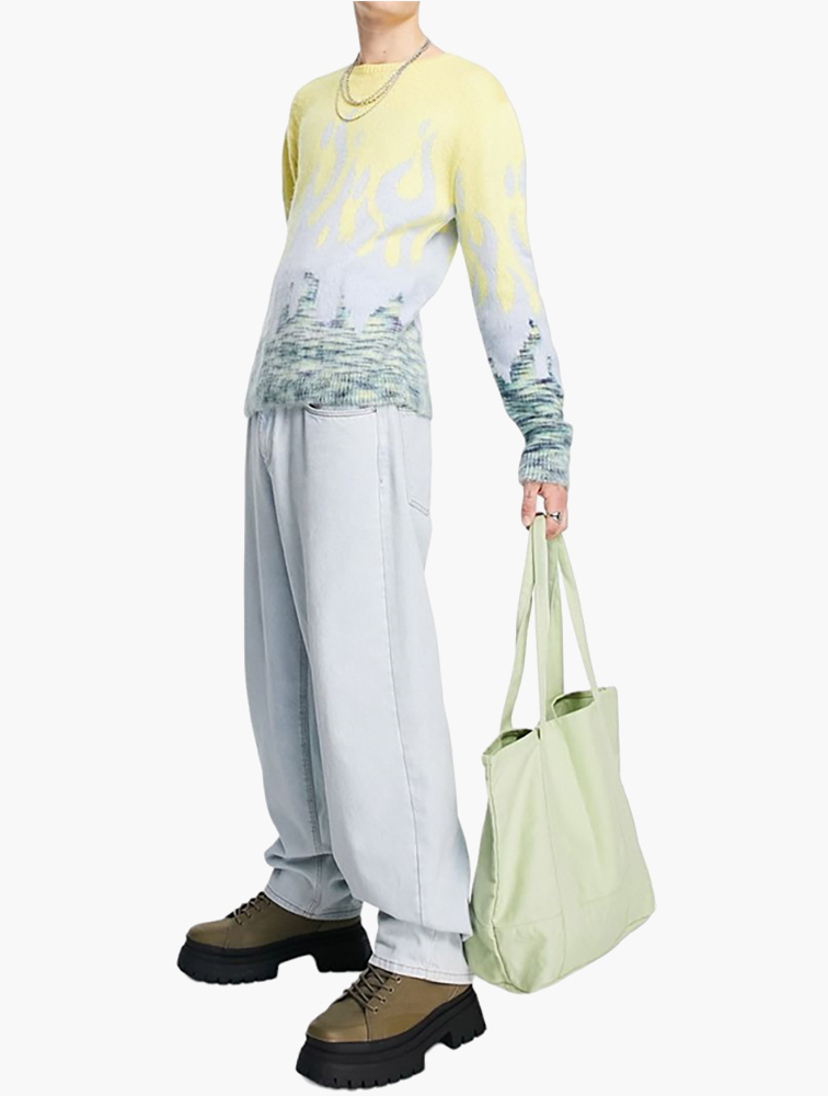 MyRunway | Shop ASOS Multi Space Dye Yarn Knitted Jumper for Men from ...