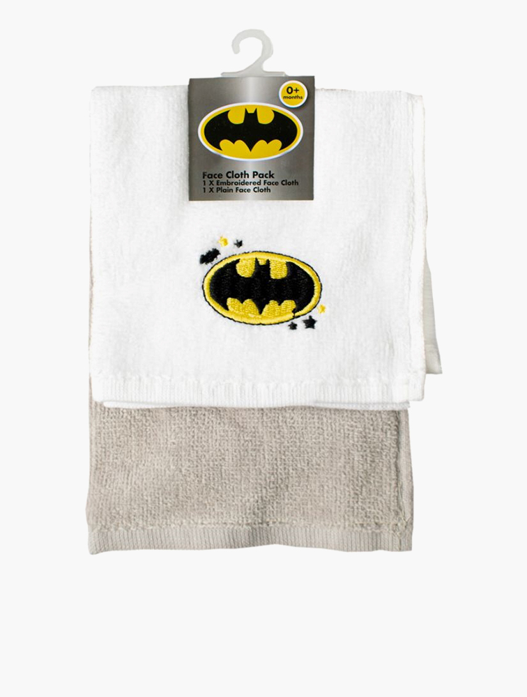 MyRunway | Shop Batman Boys White Batman Face Cloth 2 Pack for Kids ...