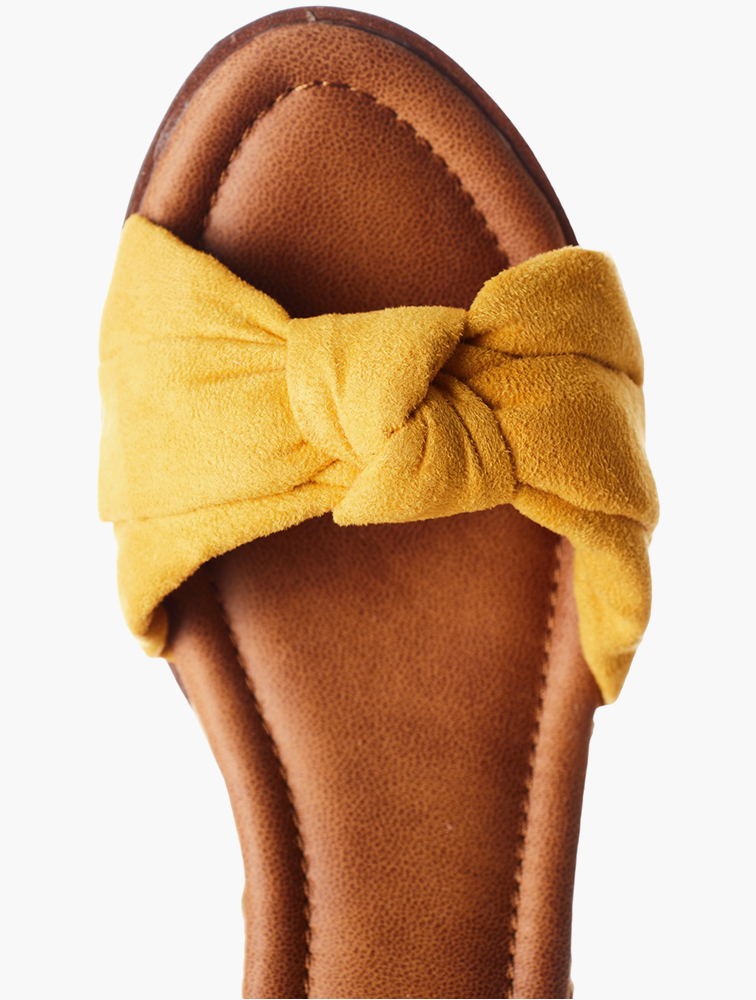 MyRunway | Shop Butterfly Feet Mustard Bellaire 6 Open Toe Wedges for ...