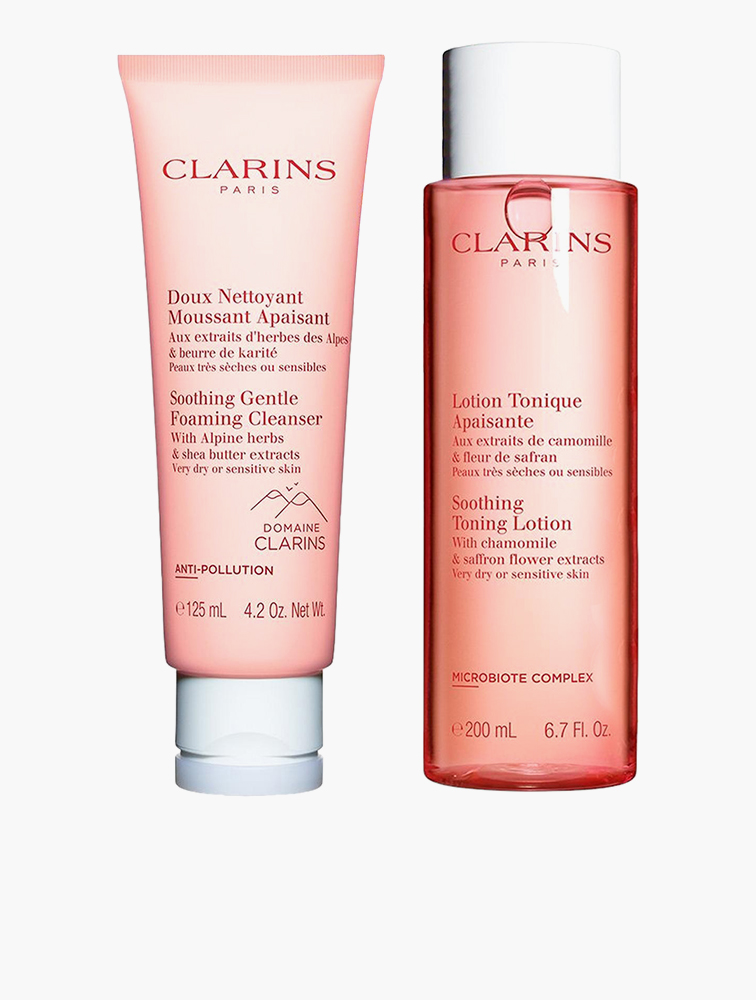 MyRunway | Shop Clarins Soothing Cleanser and Toning Lotion Duo for ...