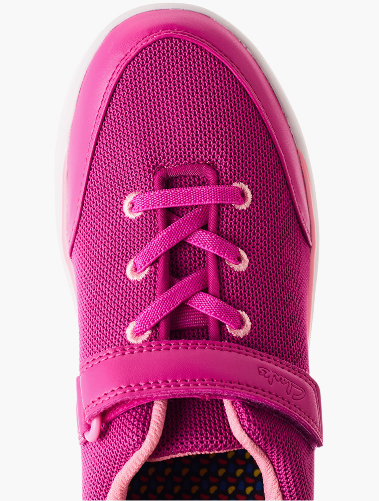MyRunway | Shop Clarks Pink Lace Up Sneakers for Kids from MyRunway.co.za