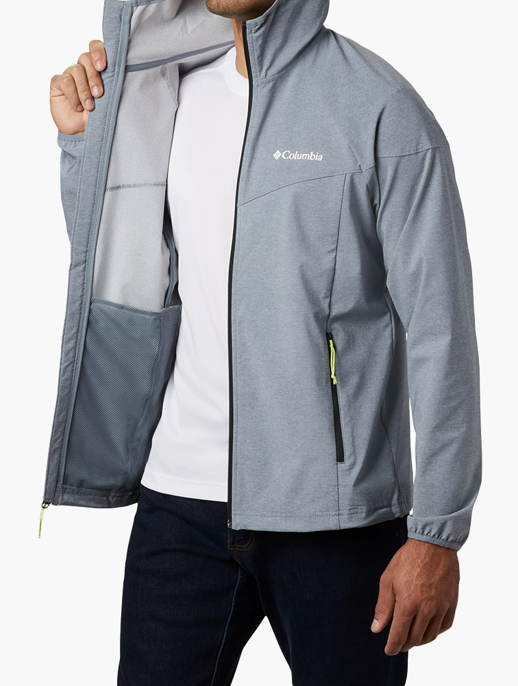 MyRunway | Shop Columbia Grey Ash Heather Canyon Softshell Jacket for ...