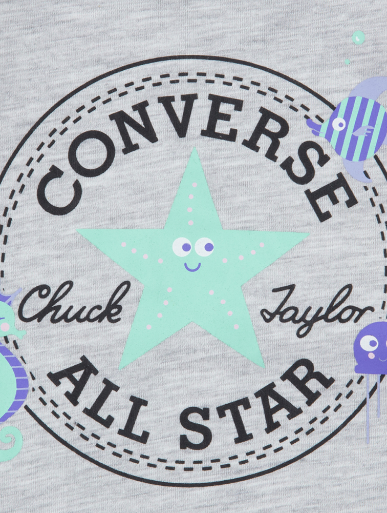 MyRunway | Shop Converse Girls Grey & Blue Converse Tee & Leggings Set ...
