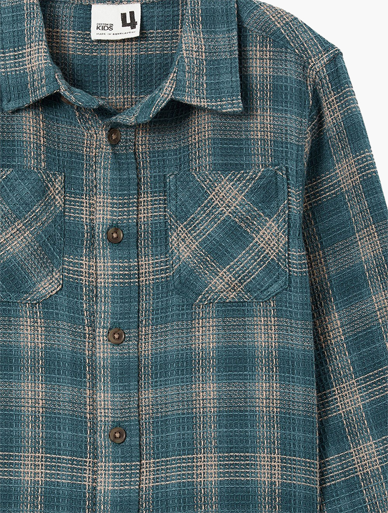 MyRunway | Shop Cotton On Rugged Long Sleeve Shirt - Turtle Green/Taupy ...